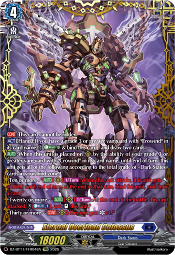 Eternal Overload Colossus (FFR) - Cardfight Vanguard Cards Singles ...
